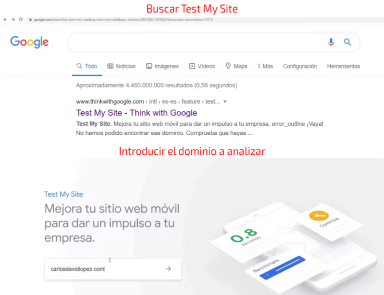 Google Test My Site - Test de Velocidad Web